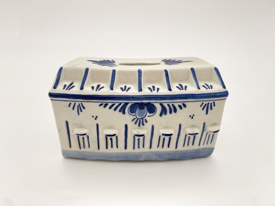 Vintage Delft Blue Coin Bank - 1950s - Money Box - Etsy