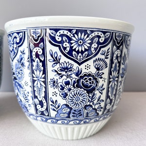Vintage XL Pair of DELFT Blue Planters 9.5 Diameter, Royal Sphinx ...