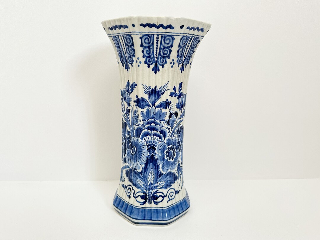 Vintage Royal Delft Vase 1949, De Porceleyne Fles Vase, Delft Blue Vase ...