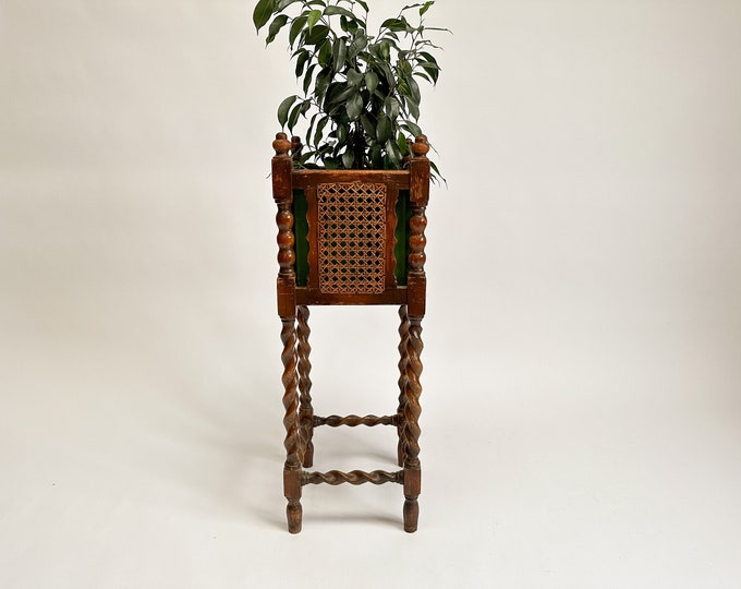 Vintage Barley Twist Plant Stand/ Jardinière Stand, Plant Pedestal ...