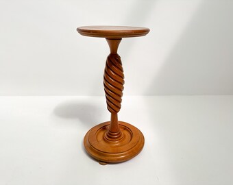 Vintage Wooden Plant Stand, Carved Plant Pedestal - Etsy