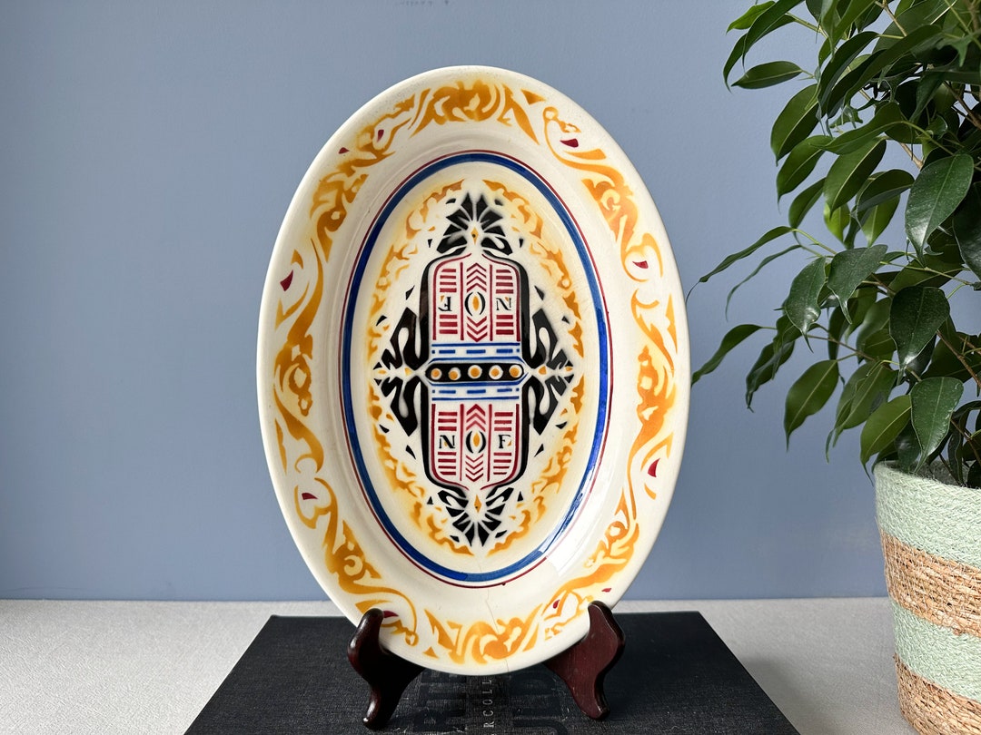 Antique Art Deco Bowl by Petrus Regout for NOF Calve-delft - Etsy