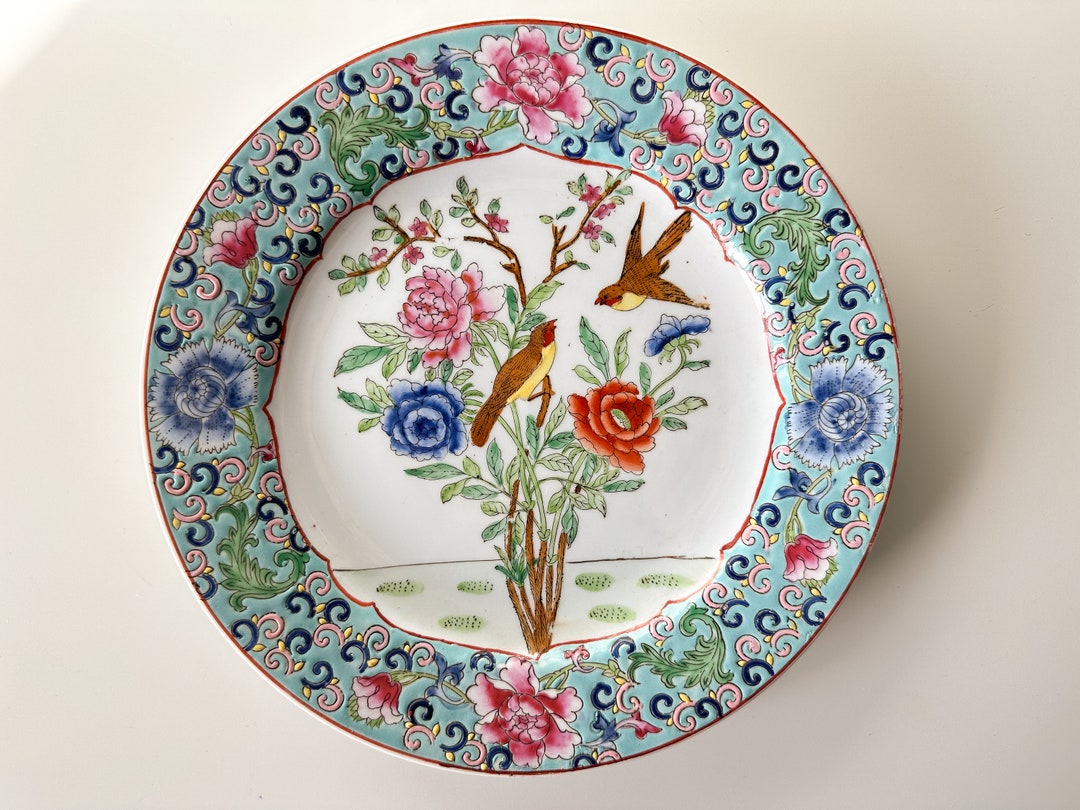 Vintage Chinese Decorative Plate, 10 Diameter, Chinoiserie, Oriental ...
