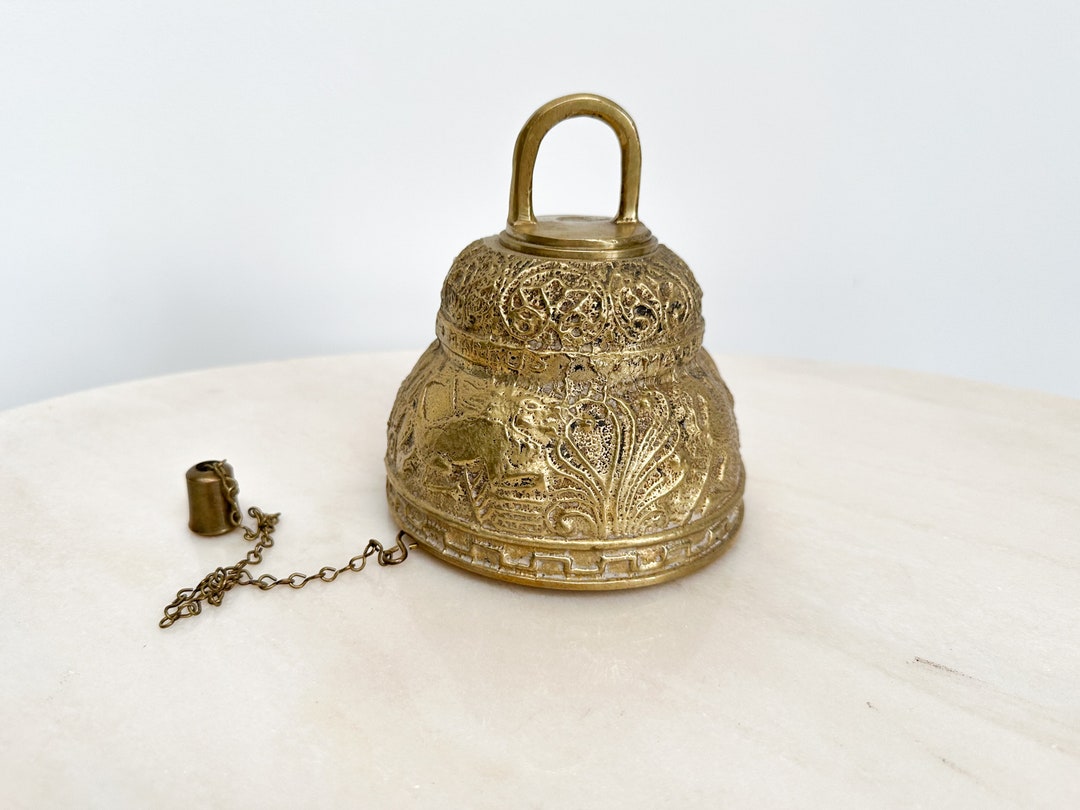 Antique Brass Bel | Solid Brass Door Knocker | Monastery Bell - Etsy
