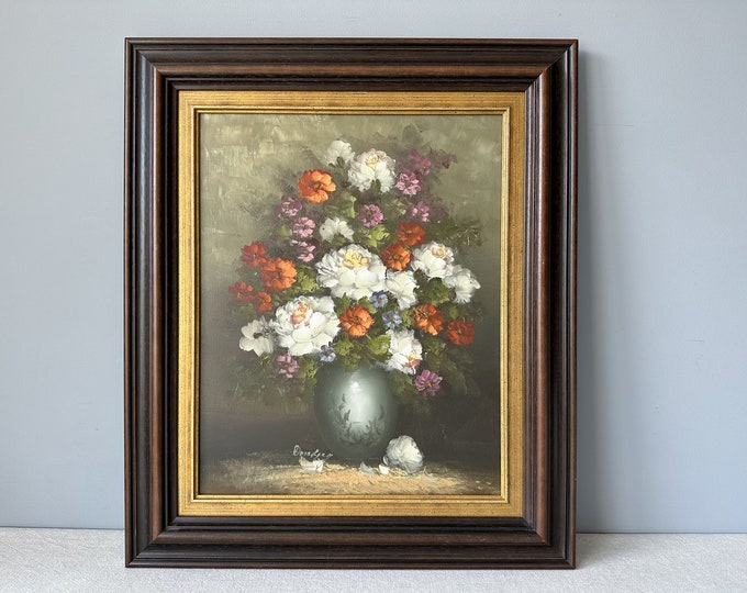 Vintage Original Still Life Oil Painting, Belgian School, Flower ...
