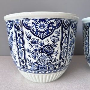 Vintage XL Pair of DELFT Blue Planters 9.5 Diameter, Royal Sphinx ...