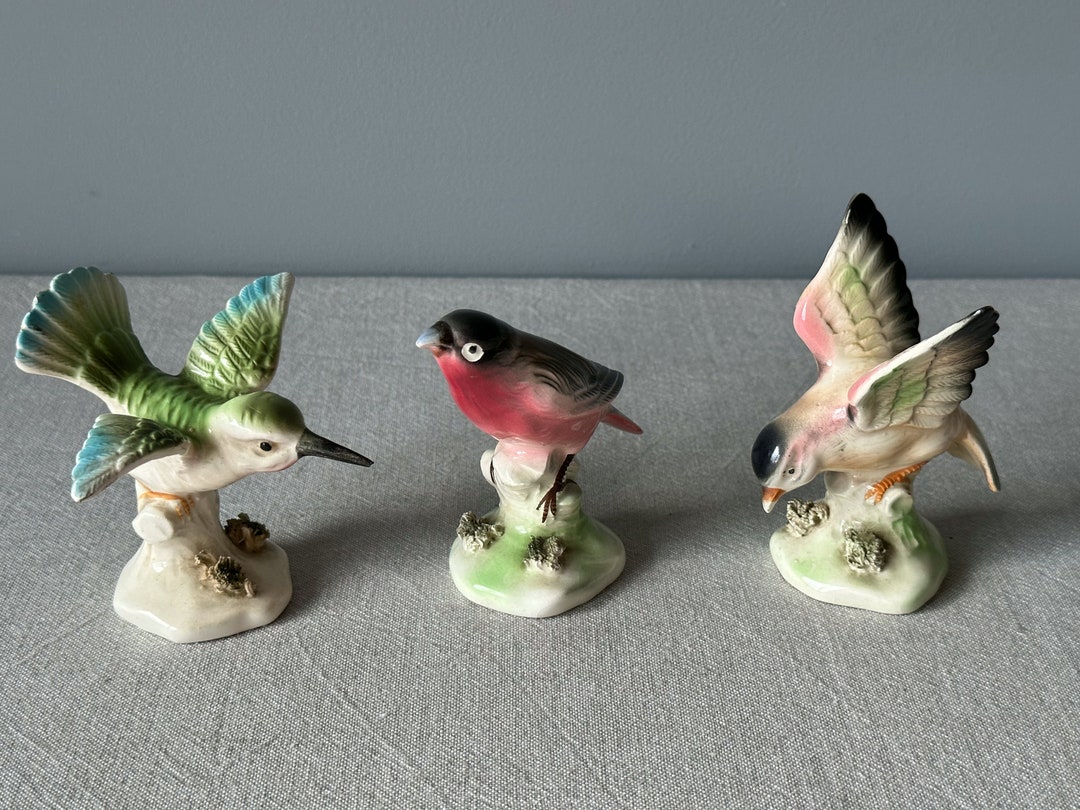 Vintage Porcelain Birds, Bone China Birds, Porcelain Figurines, Birds ...
