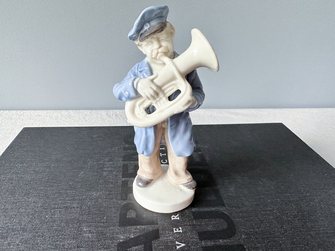 Vintage Porcelain Figurine - Trumpeter, Foreign Porcelain, German ...