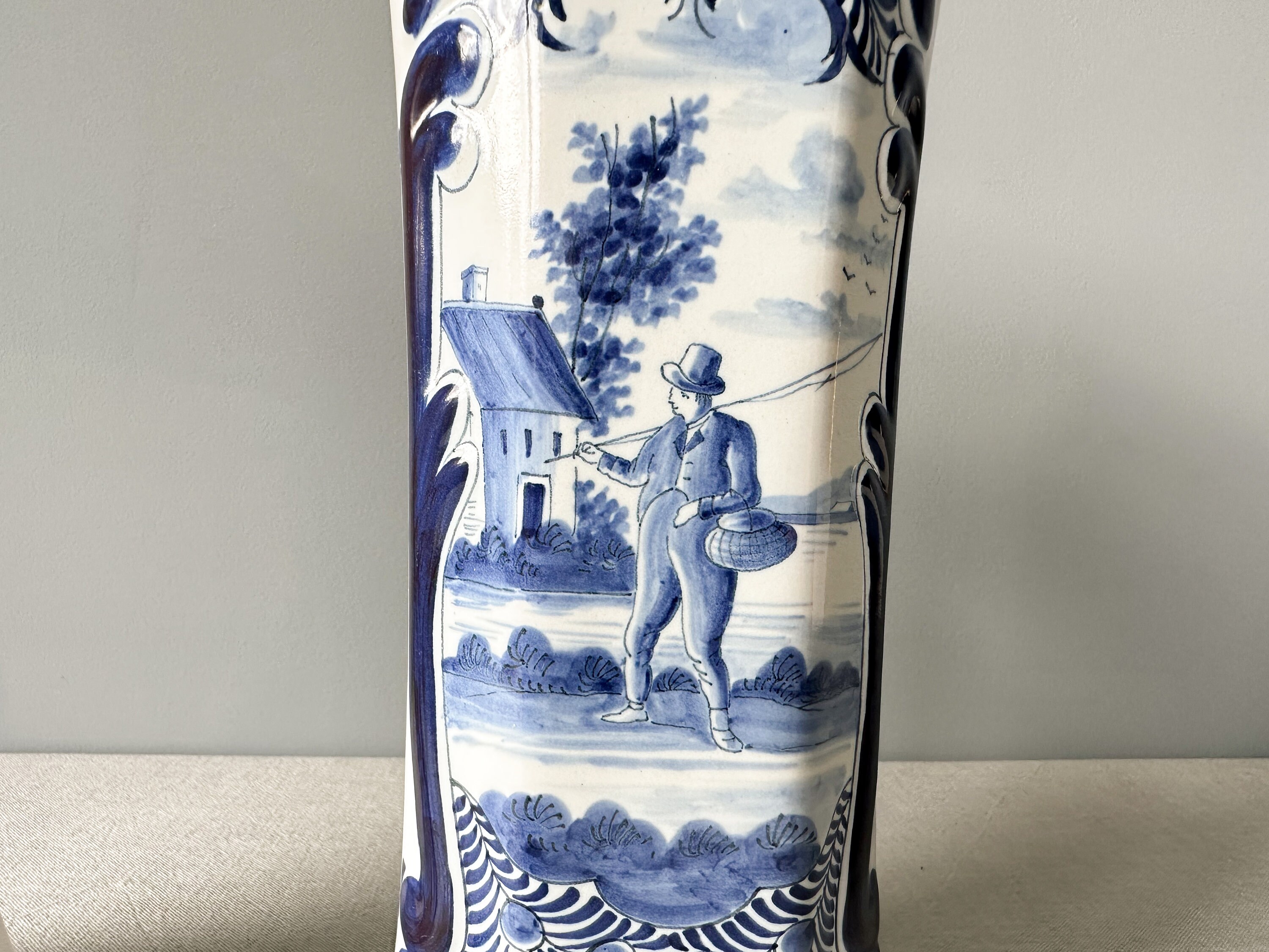 Pair of Antique RARE Delft Blue Vases Hand-painted Delft Blue - Etsy