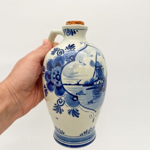 Vintage Delft Blue Decanter, Delft Blue Jar, Erven Lucas Bols, Dutch ...