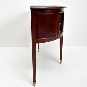 Vintage Half Moon Table With Roller Shutter, Roller Doors Table, Side ...