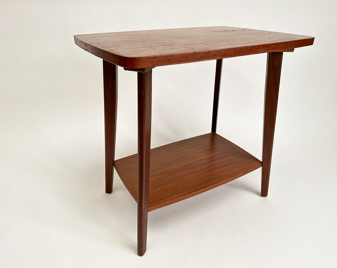 Vintage Retro Side Table, Teak Veneer Side Table, Midcentury Modern - Etsy