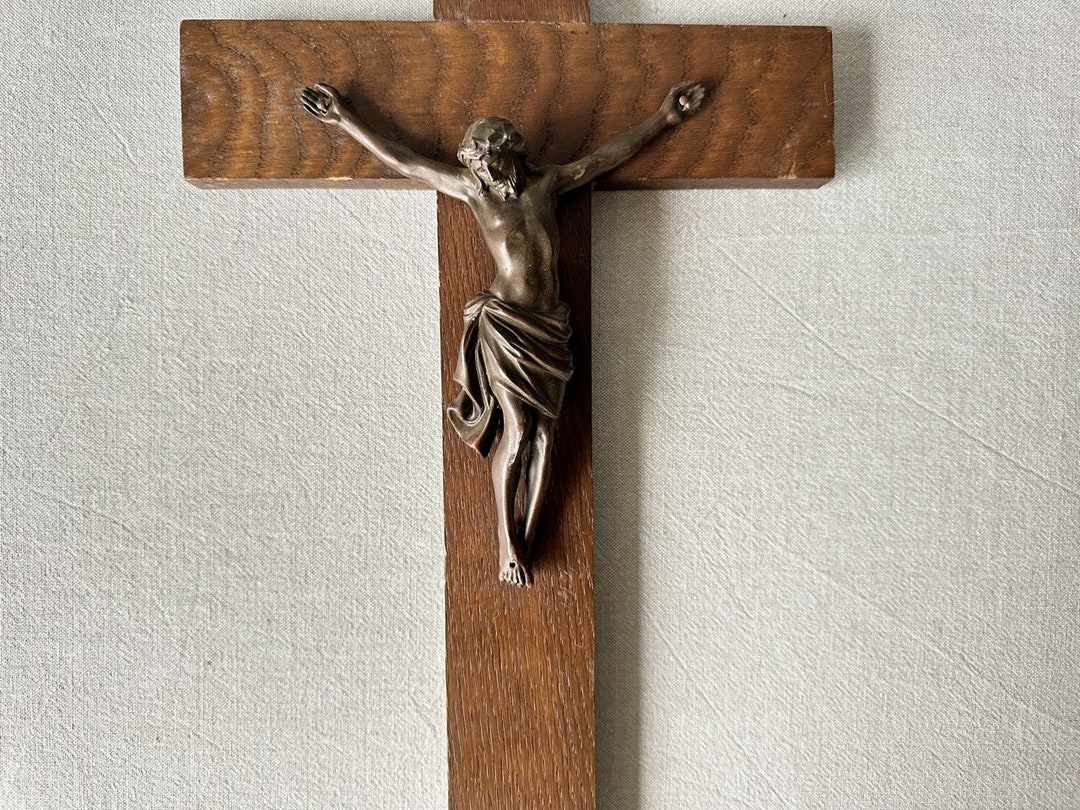 Vintage Wooden Wall Crucifix, Catholic Cross, Wall Religious Cross, 15. ...