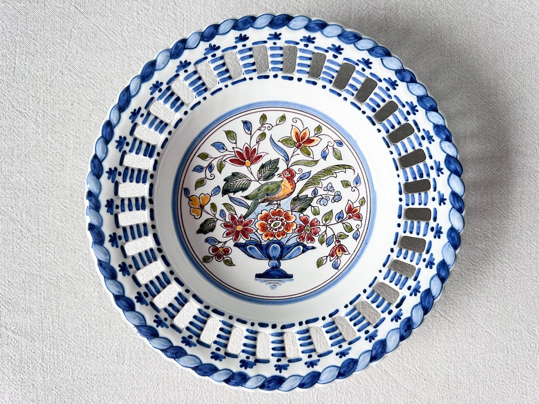 Vintage Makkum Delft Polychrome Wall Plate, Royal Tichelaar Makkum ...