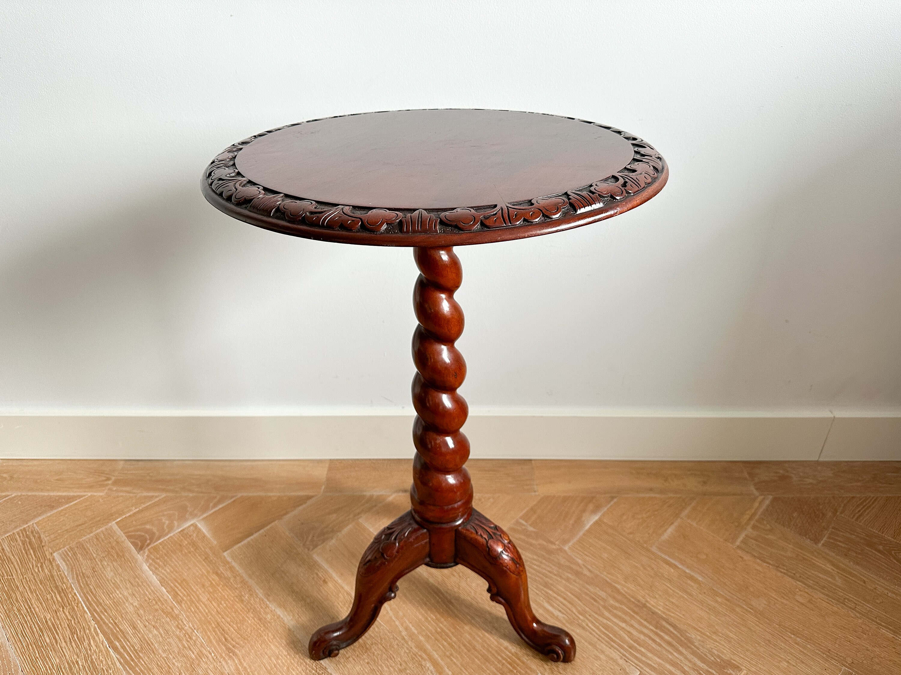 Vintage Mahogany Barley Twist Coffee Table With Carved Decor Etsy UK