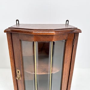 Vintage Dutch Wall Hanging Display Cabinet With Beveled Glass, Wall ...