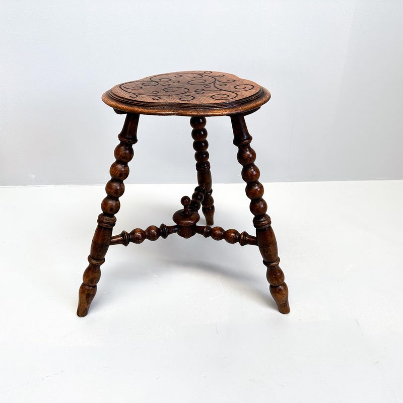 Carved Wood Stool - Etsy