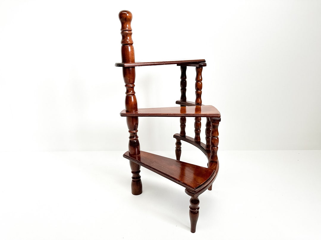 Mid-20th Century Carved Library Three-tier Step Ladder - Etsy