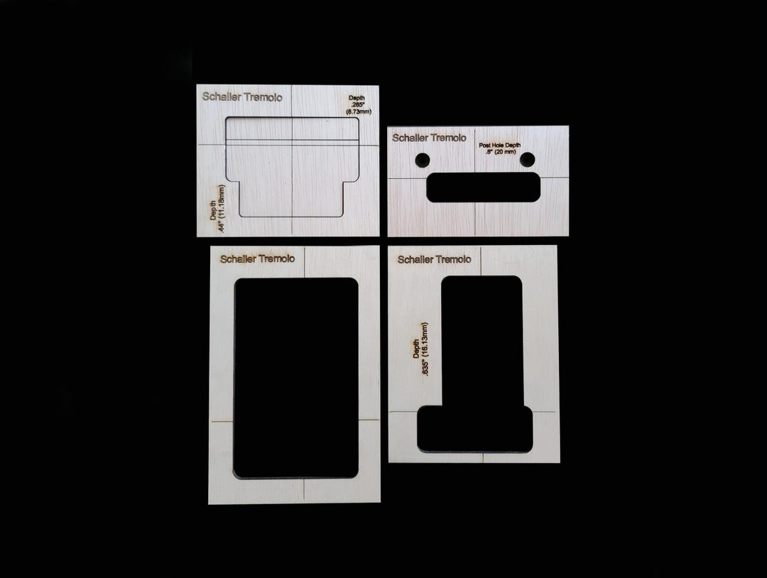 Schaller Floyd Rose Tremolo Bridge 4 Piece Routing Template Set - Etsy