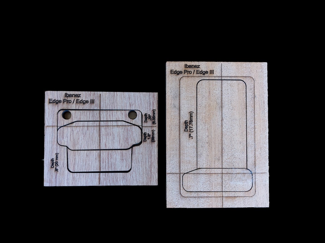 Ibanez Edge Pro/edge III 2 Piece Bridge Routing Template Set 6 or 7 ...