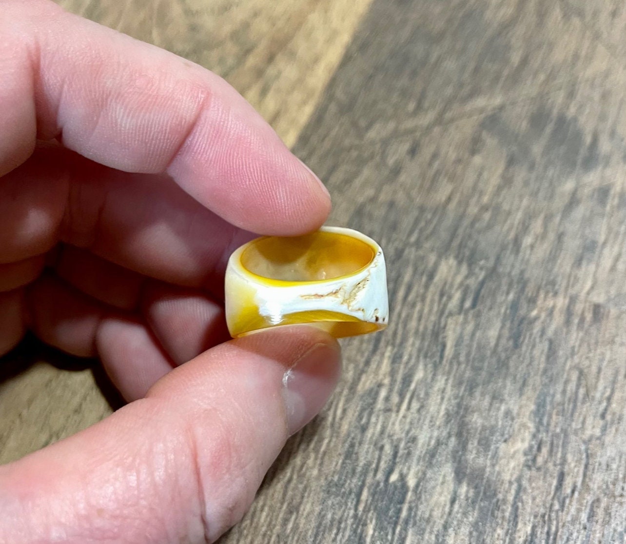 Antique Iridescent Celluloid Prison Ring - Etsy