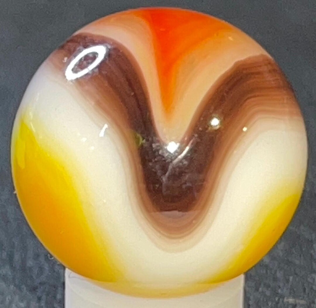 Vintage Vitro Blackline All Red Glass Marble • Collectors Toy Marbles ...