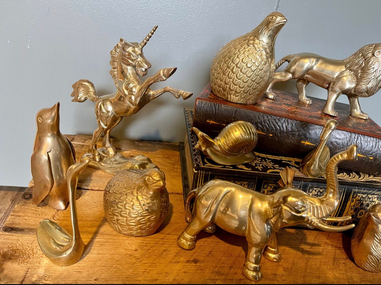 MCM Large Solid Brass Animal Collection - Etsy