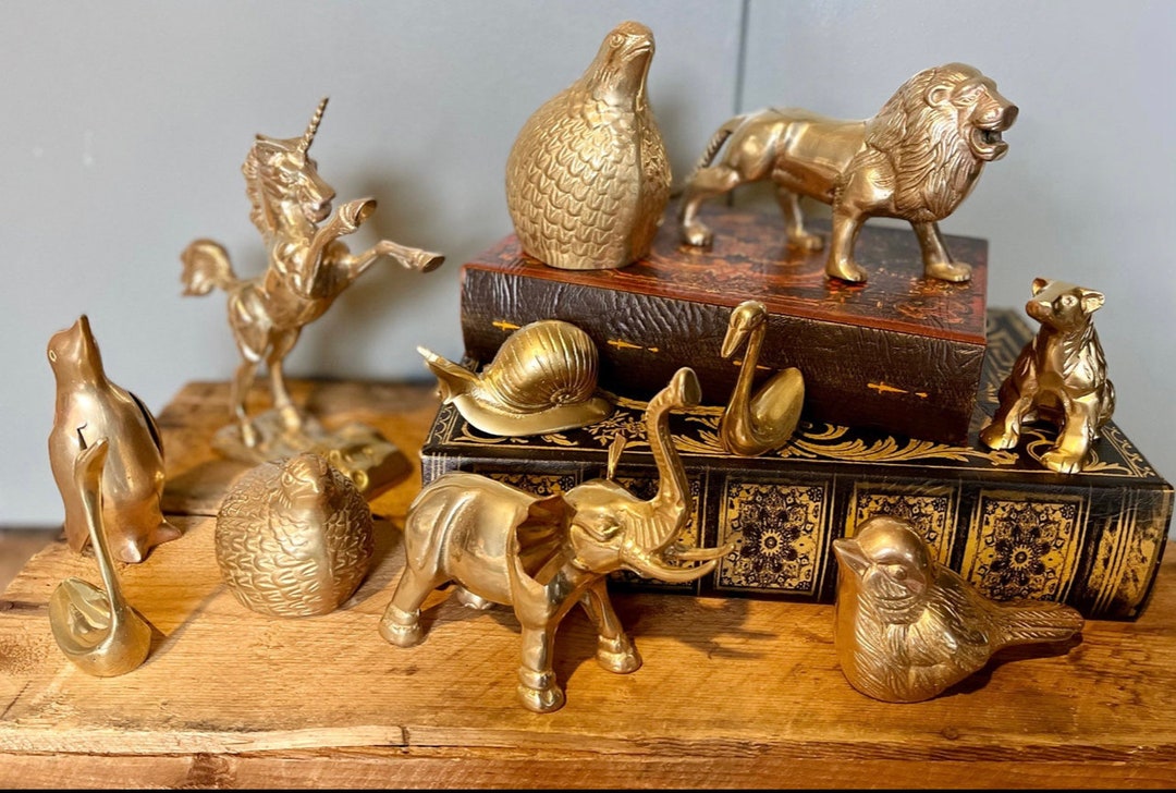 MCM Large Solid Brass Animal Collection - Etsy