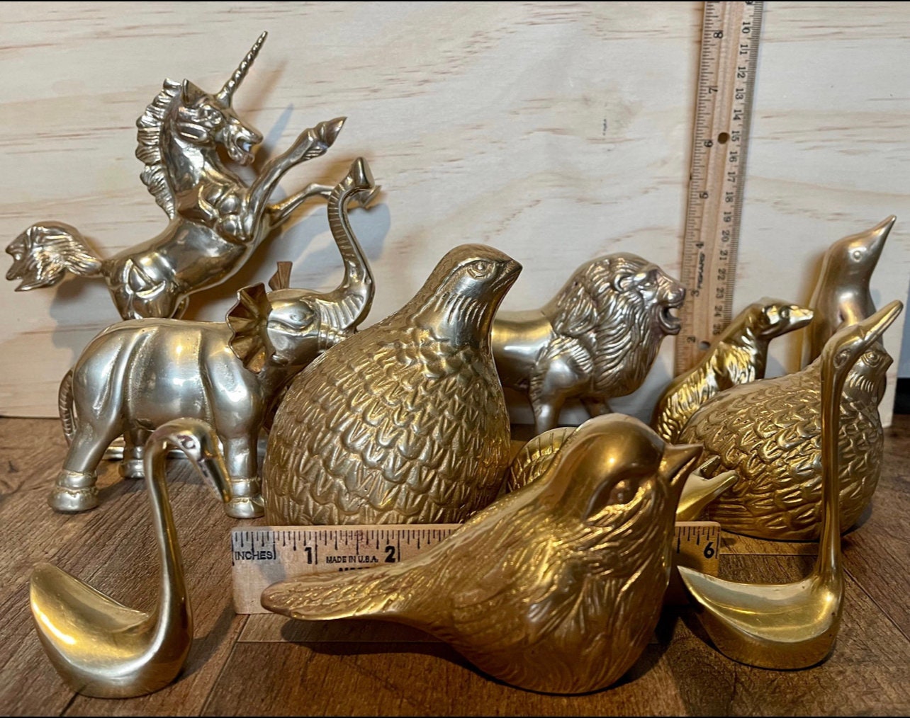 MCM Large Solid Brass Animal Collection - Etsy