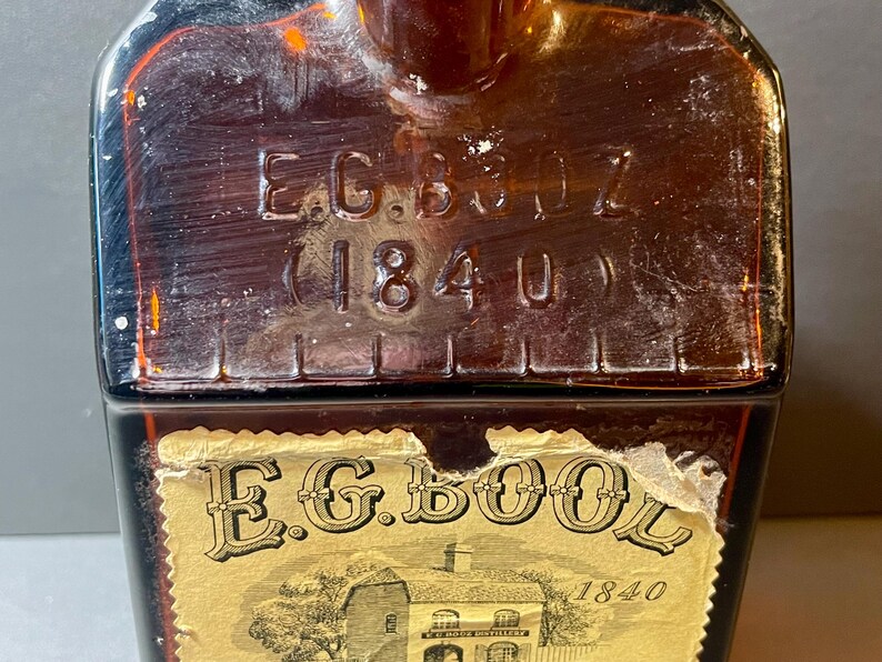 EG Booz Tennessee Whiskey Collectible Amber Glass Bottle - Etsy