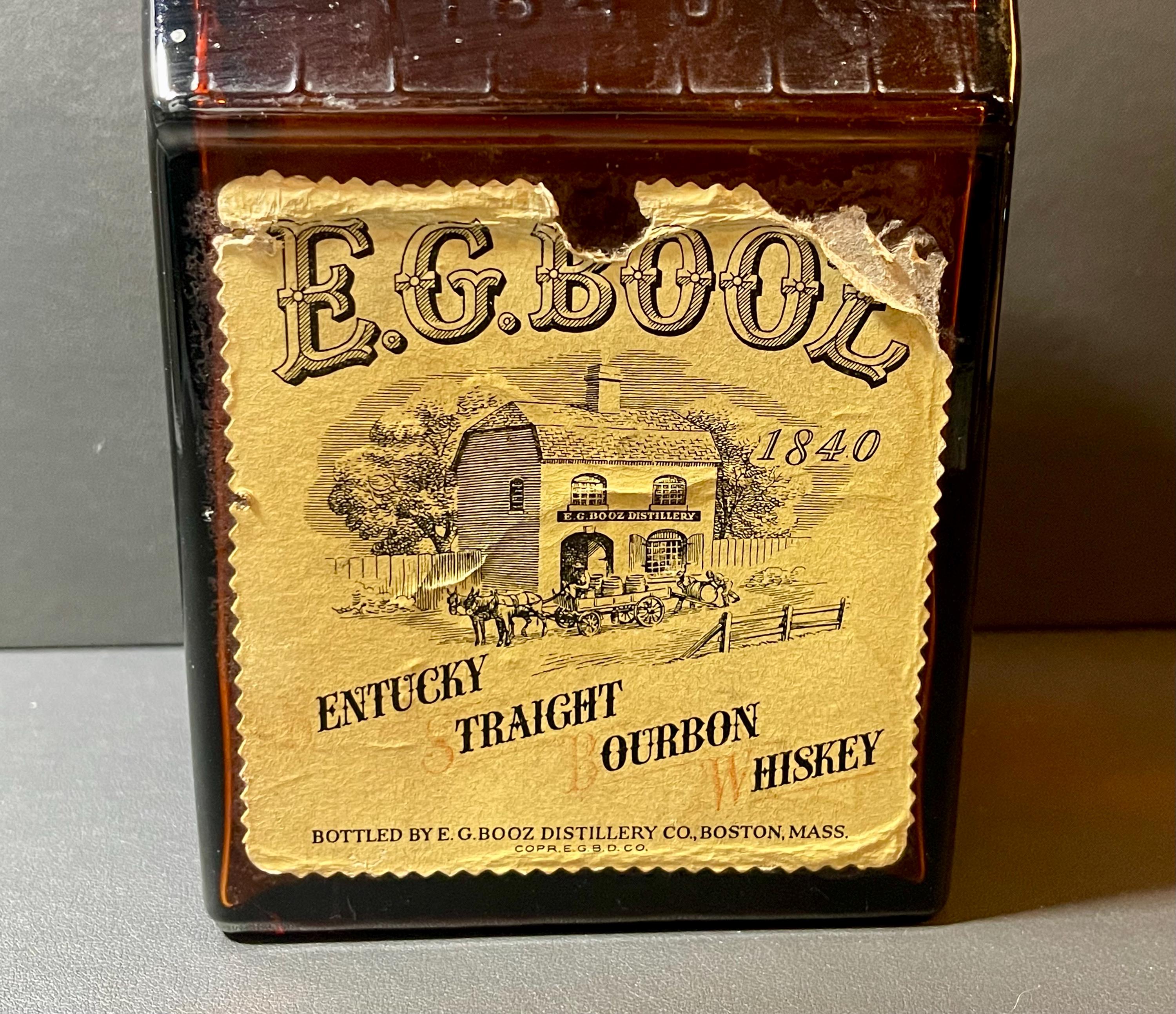 EG Booz Tennessee Whiskey Collectible Amber Glass Bottle - Etsy