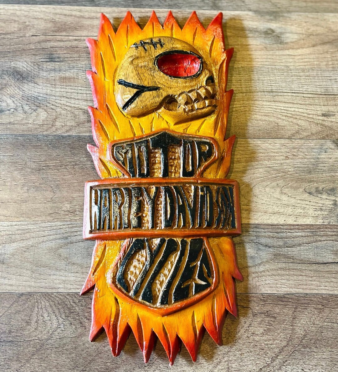 Vintage Harley Davidson Tiki Decor - Etsy
