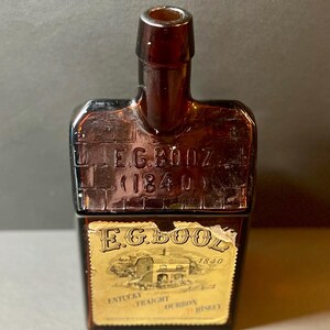 EG Booz Tennessee Whiskey Collectible Amber Glass Bottle - Etsy