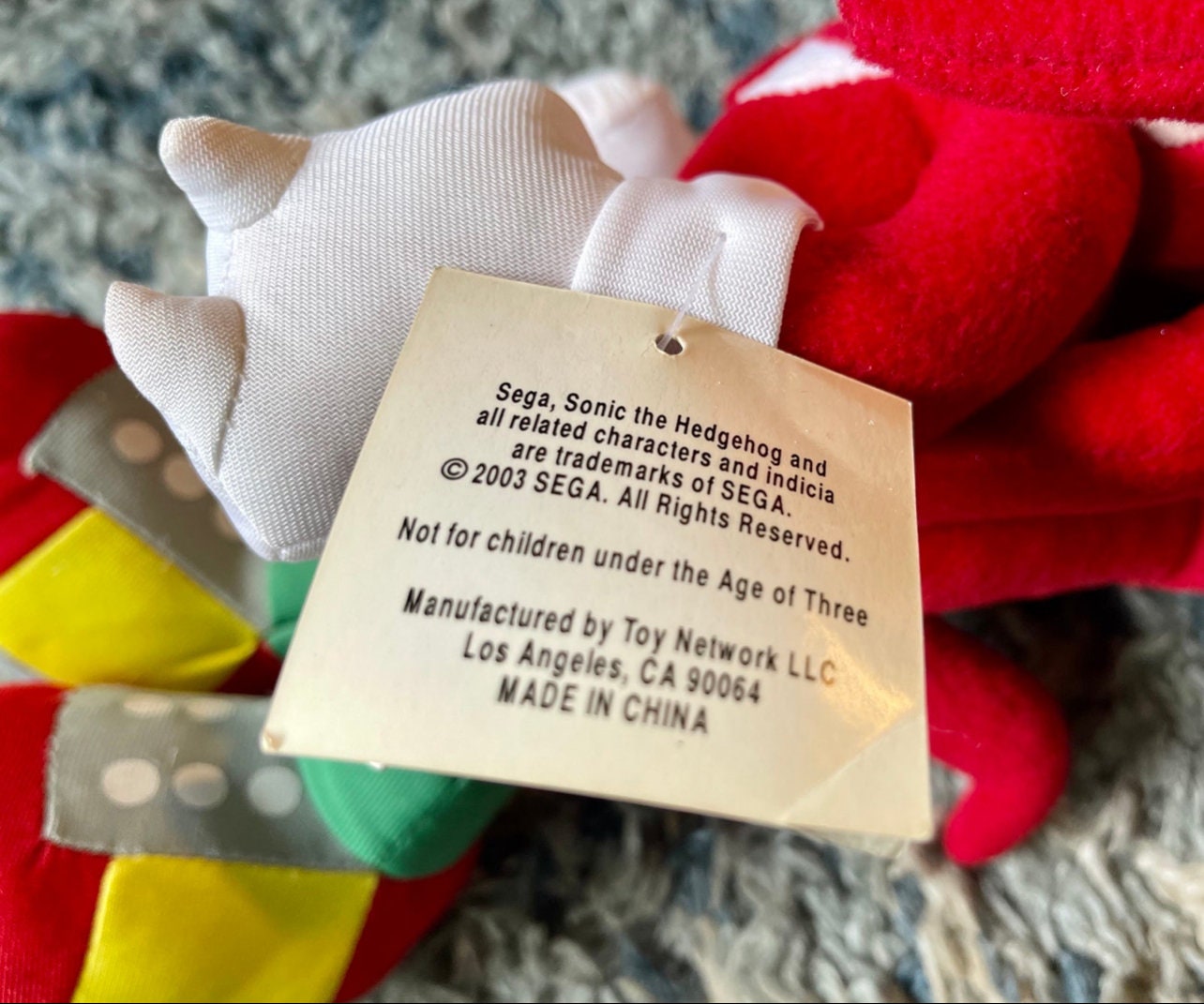 Vintage Knuckles Plush W/ Hang Tag Toy Network - Etsy