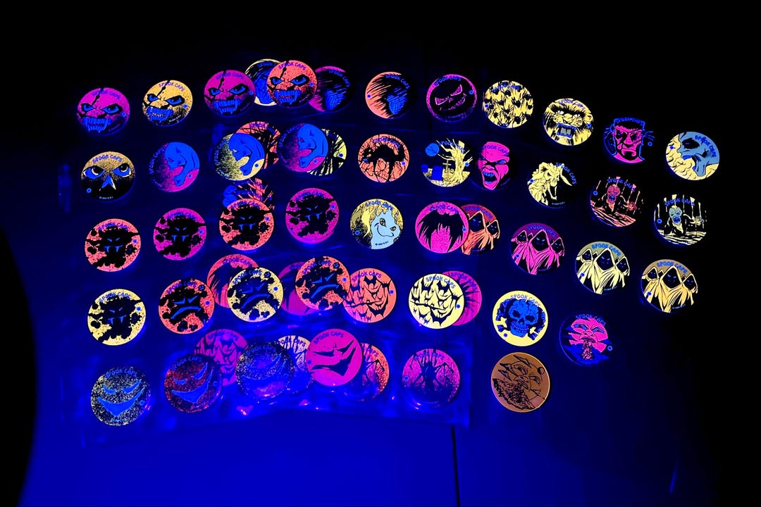 90s Halloween Milkcap POGS • Collectible Monster - Etsy