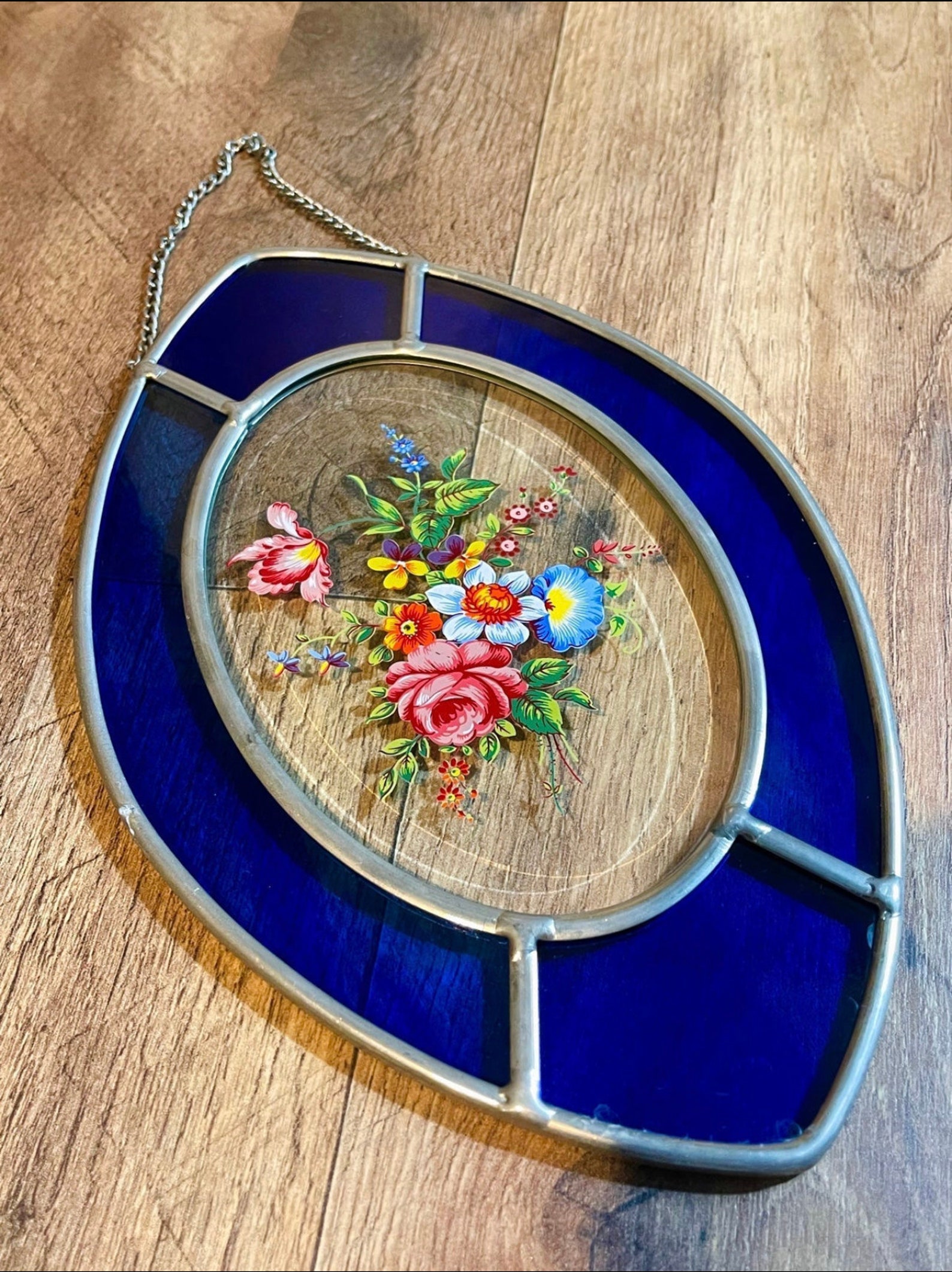 Vintage Beveled Stained Glass Sun Catcher - Etsy