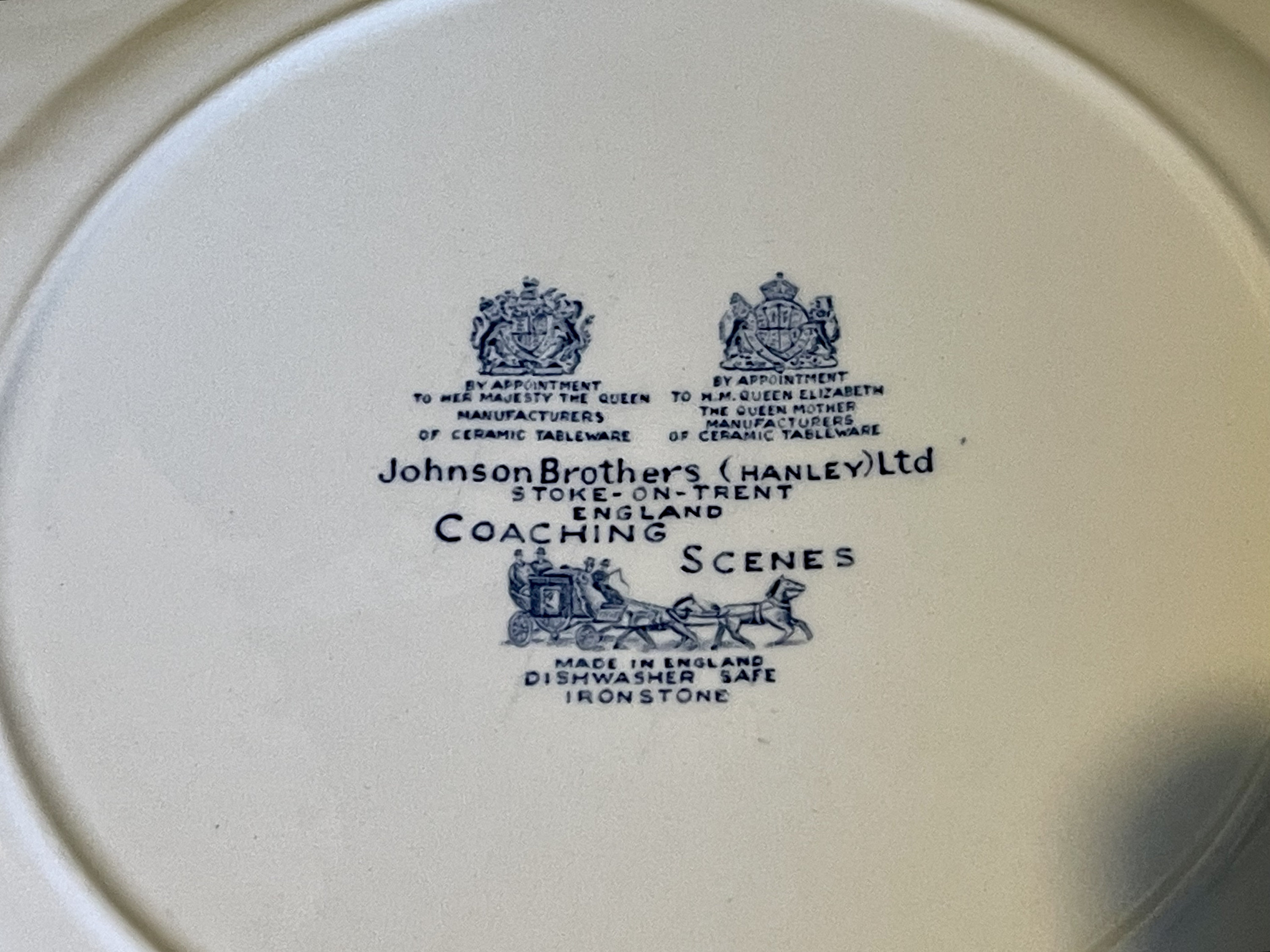Vintage Johnson Brothers Coaching Scene 10 Plate - Etsy