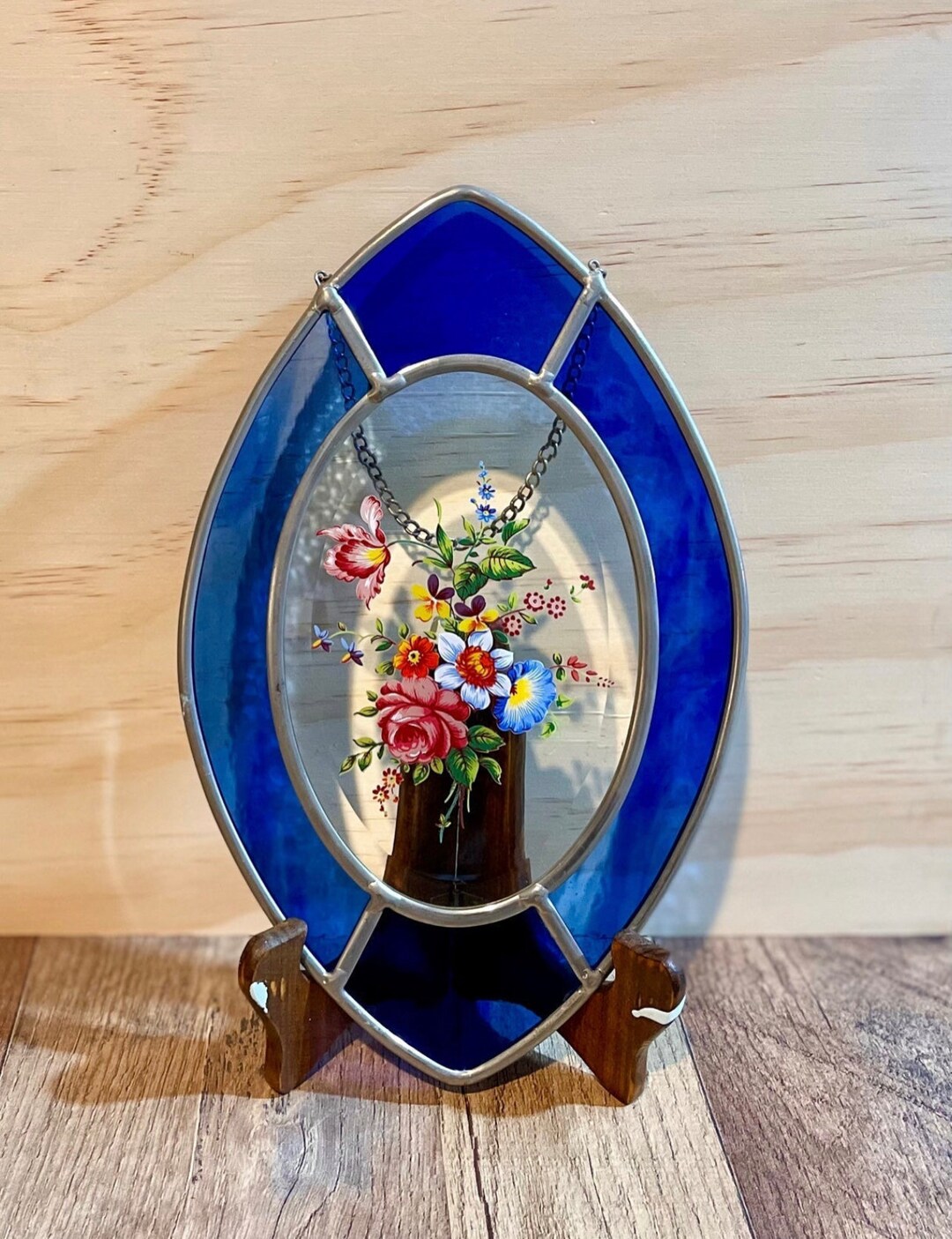 Vintage Beveled Stained Glass Sun Catcher - Etsy