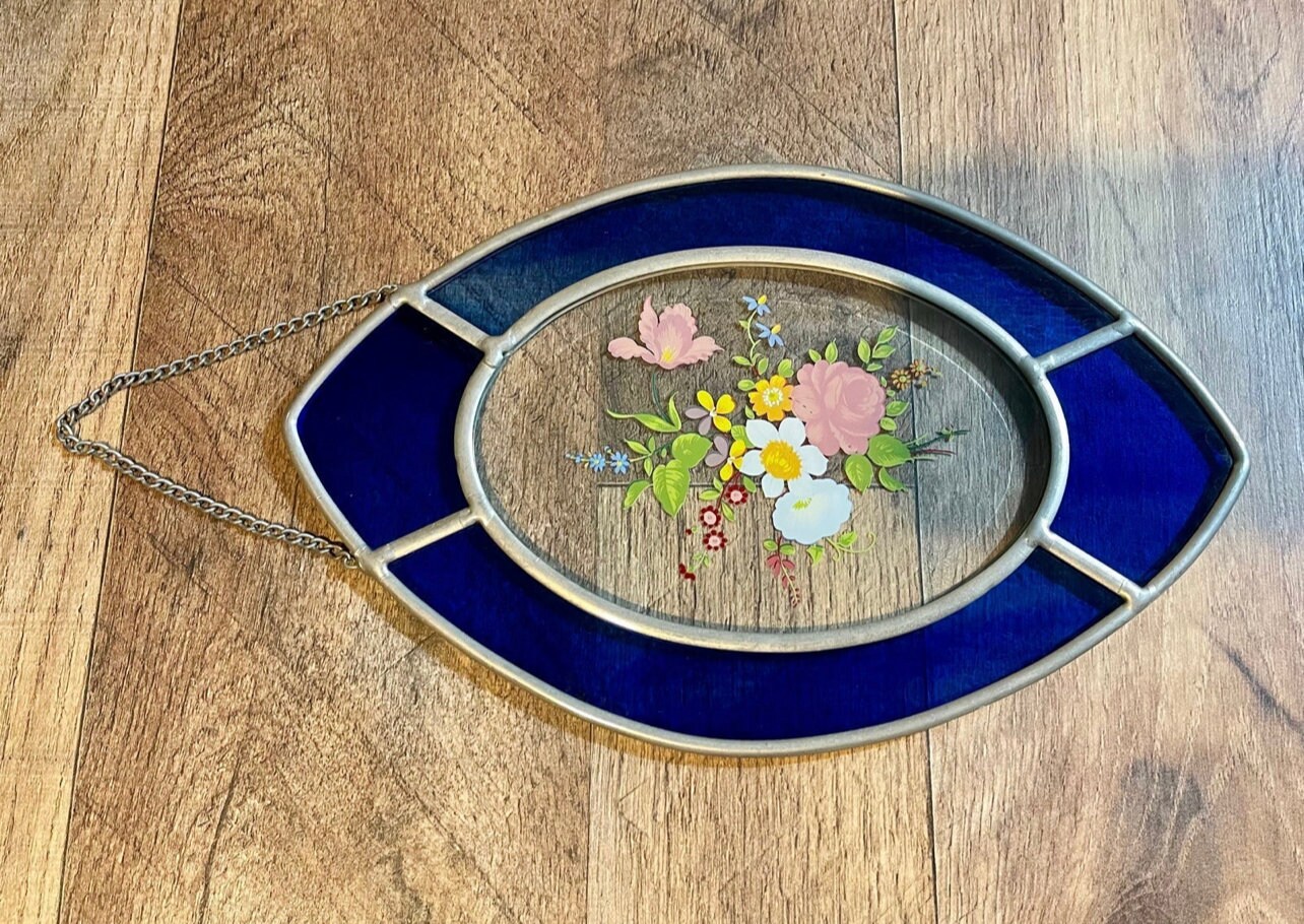 Vintage Beveled Stained Glass Sun Catcher - Etsy