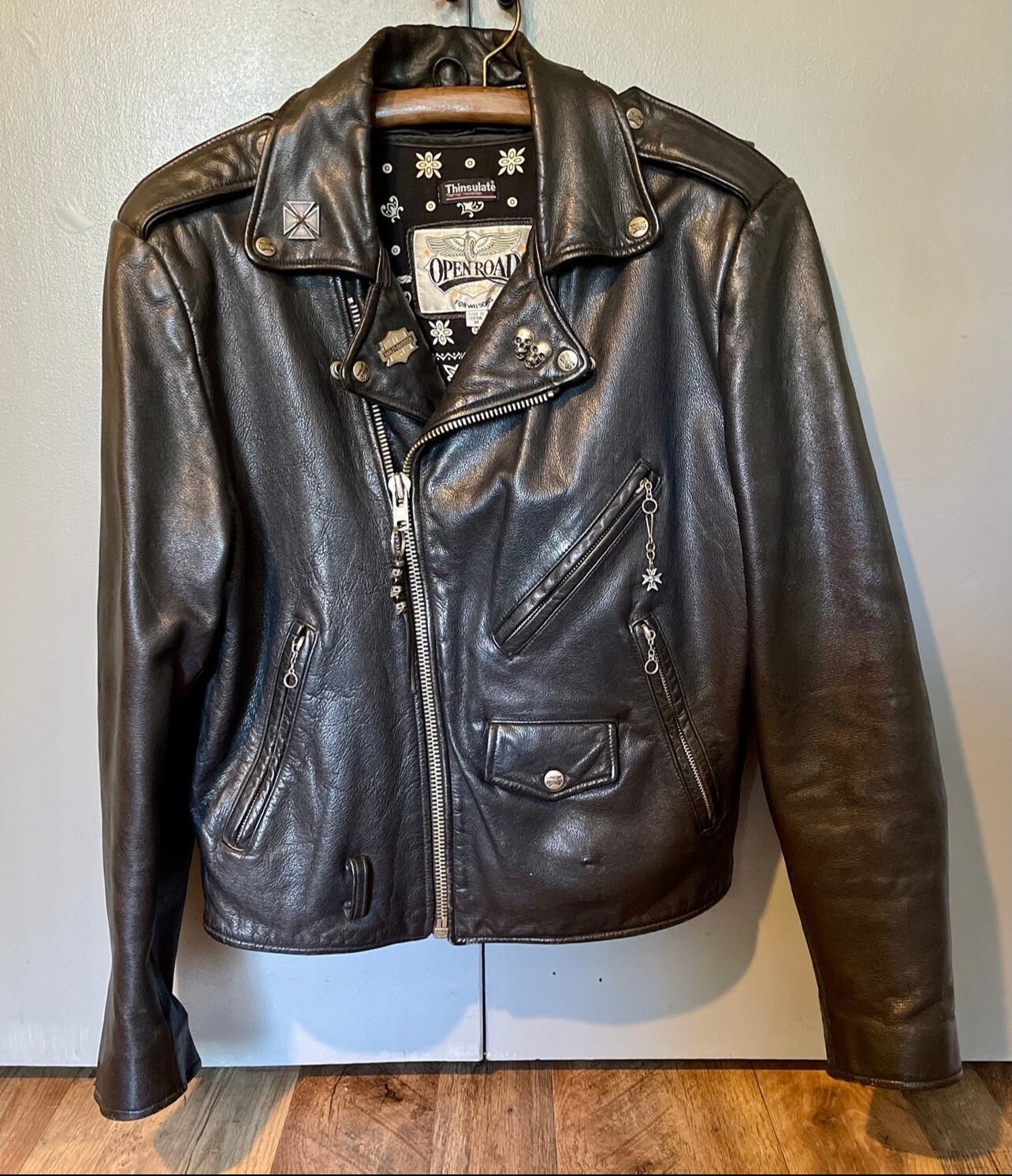 Vintage 80s/90s Wilsons Heavy Leather Jacket - Etsy