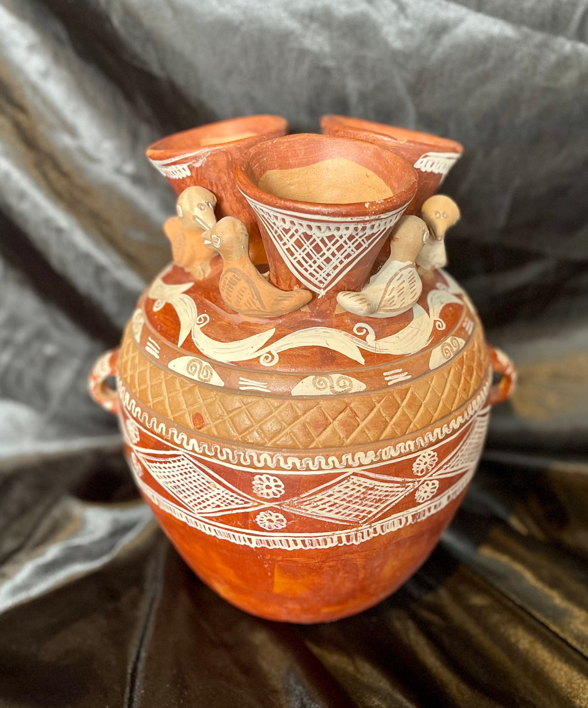 Extra Large Peruvian Folk Art Figural Pottery Vase - Etsy