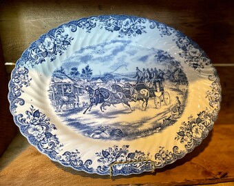 Vintage Johnson Brothers Coaching Scene 10 Plate - Etsy
