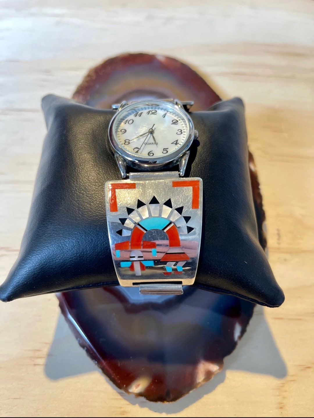 Vintage Zuni F.L. Natachu Sterling Silver Watch - Etsy