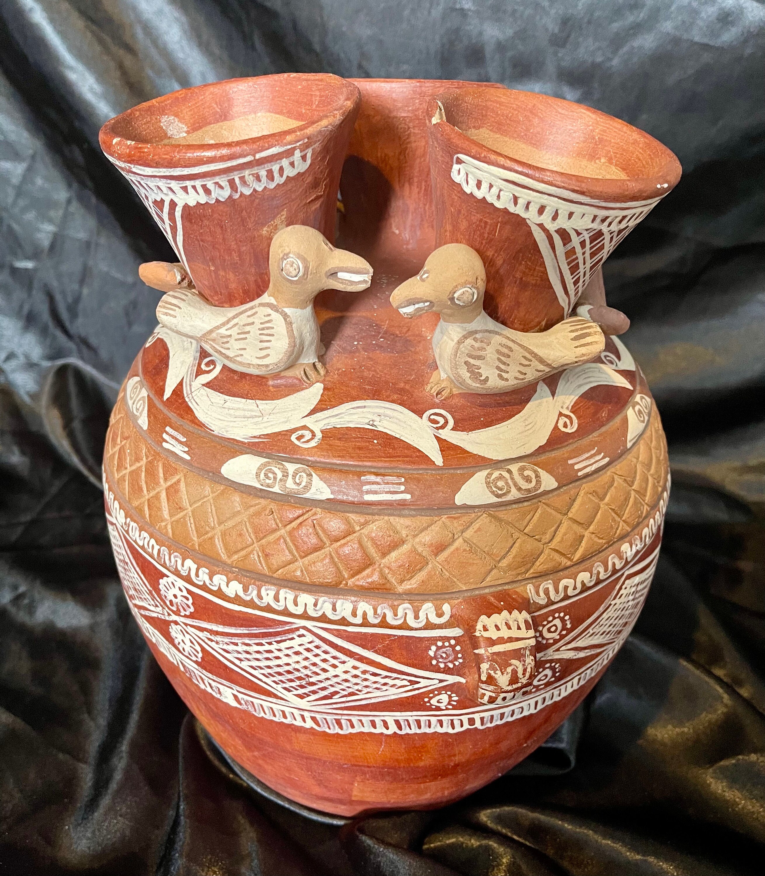 Extra Large Peruvian Folk Art Figural Pottery Vase - Etsy
