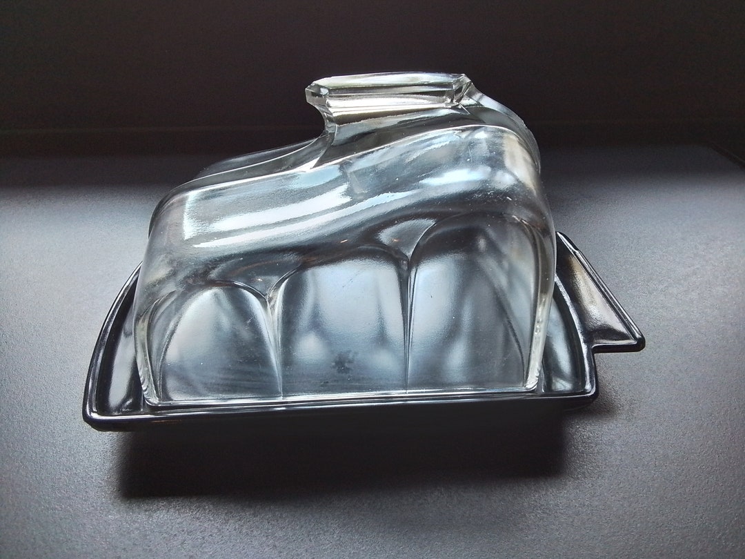 Art Deco Cheese Bell Made of Pressed Glass - Etsy
