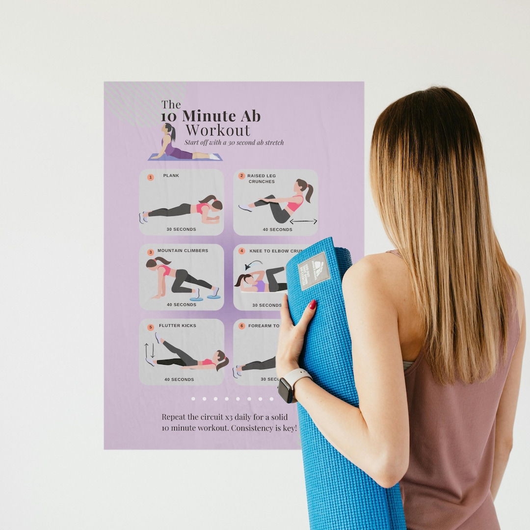 Daily Ab Workout Printable - 4 SIZES - Etsy
