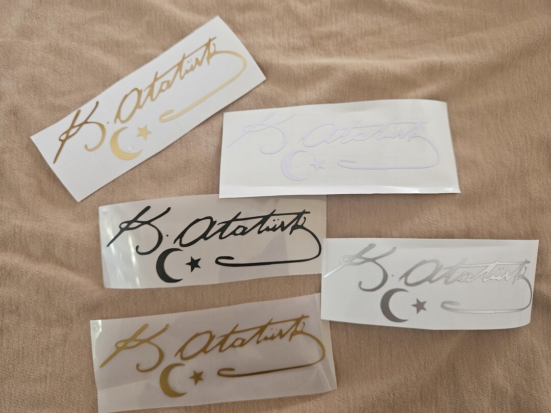Atatürk Signature Vinyl Decal | Mustafa Kemal Atatürl Imza Sticker ...