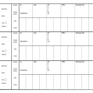 Med Surg/telemetry 3 Patient Nurse Report Sheet - Etsy