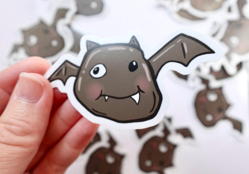 BAD VLAD the BAT Vinyl Sticker - Cute Little Battie, Halloween, Spooky ...