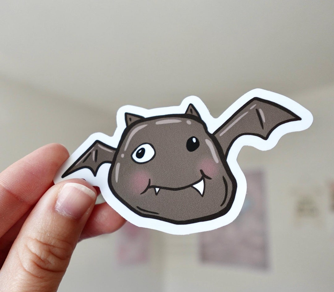 BAD VLAD the BAT Vinyl Sticker - Cute Little Battie, Halloween, Spooky ...